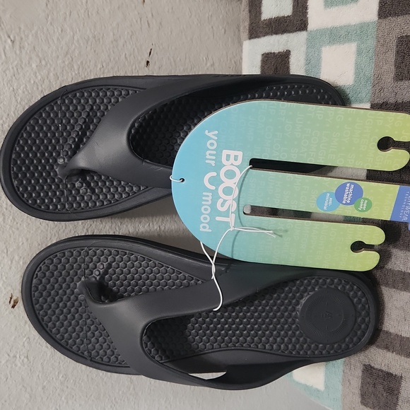 totes | Shoes | New Totes Sol Bounce Mens Gray Ara Thong Flip Flop ...